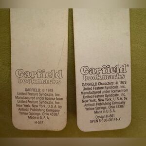 Garfield | Other | Lot Of 5 Vintage Garfield Cartoon Bookmarks Early 8s ...